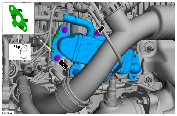 Lincoln Corsair - Removal and Installation - Exhaust Gas Recirculation ...