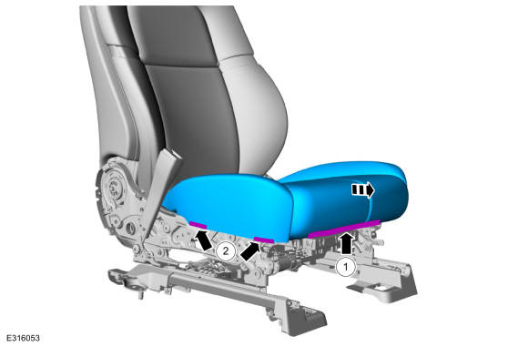 Lincoln Corsair - Removal and Installation - Front Seat Cushion Blower ...