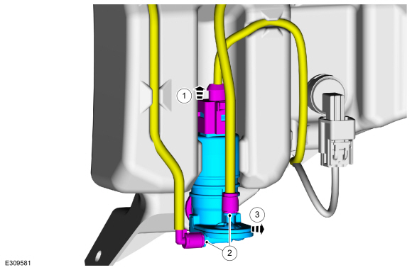 Lincoln Corsair - Removal and Installation - Rear Window Wiper Pivot ...